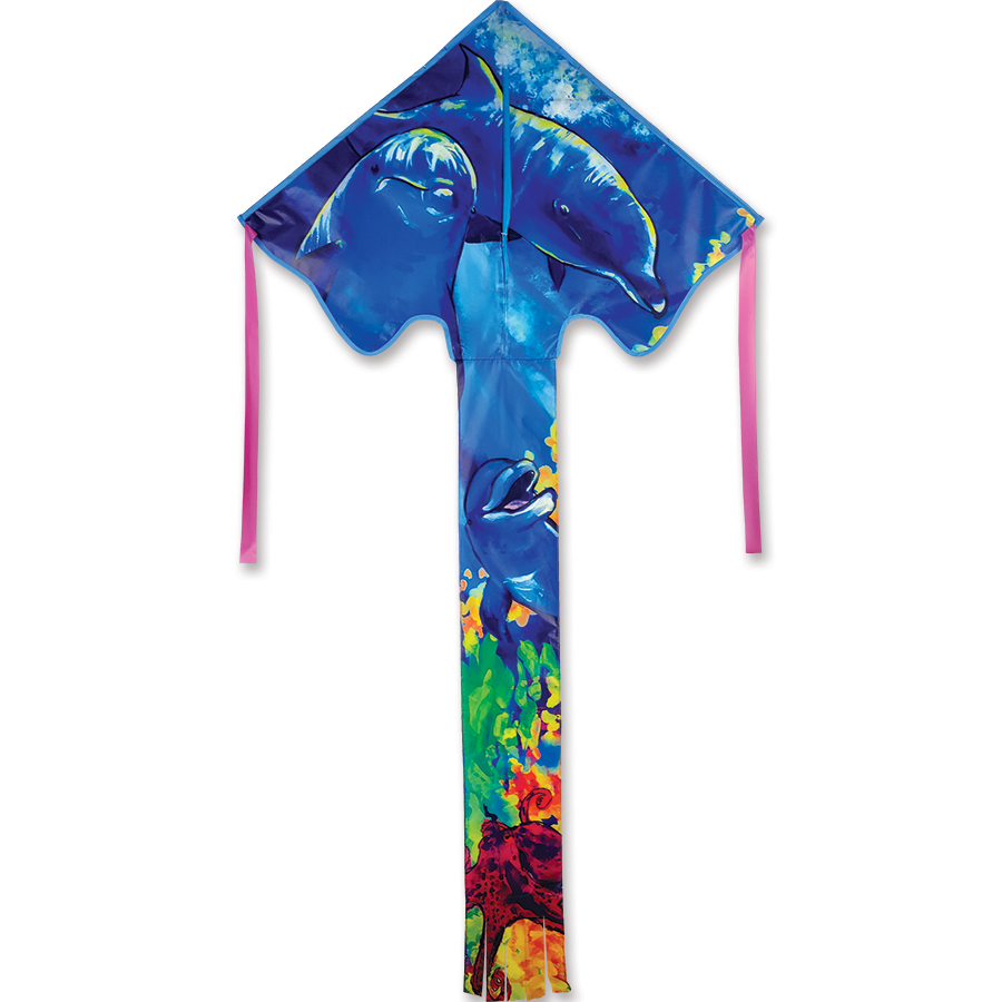Large Dolphin Easy Flyer Delta Kite | Klig's Kites