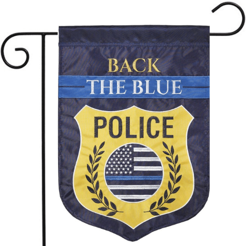 Police Applique Garden Flag | Klig's Kites